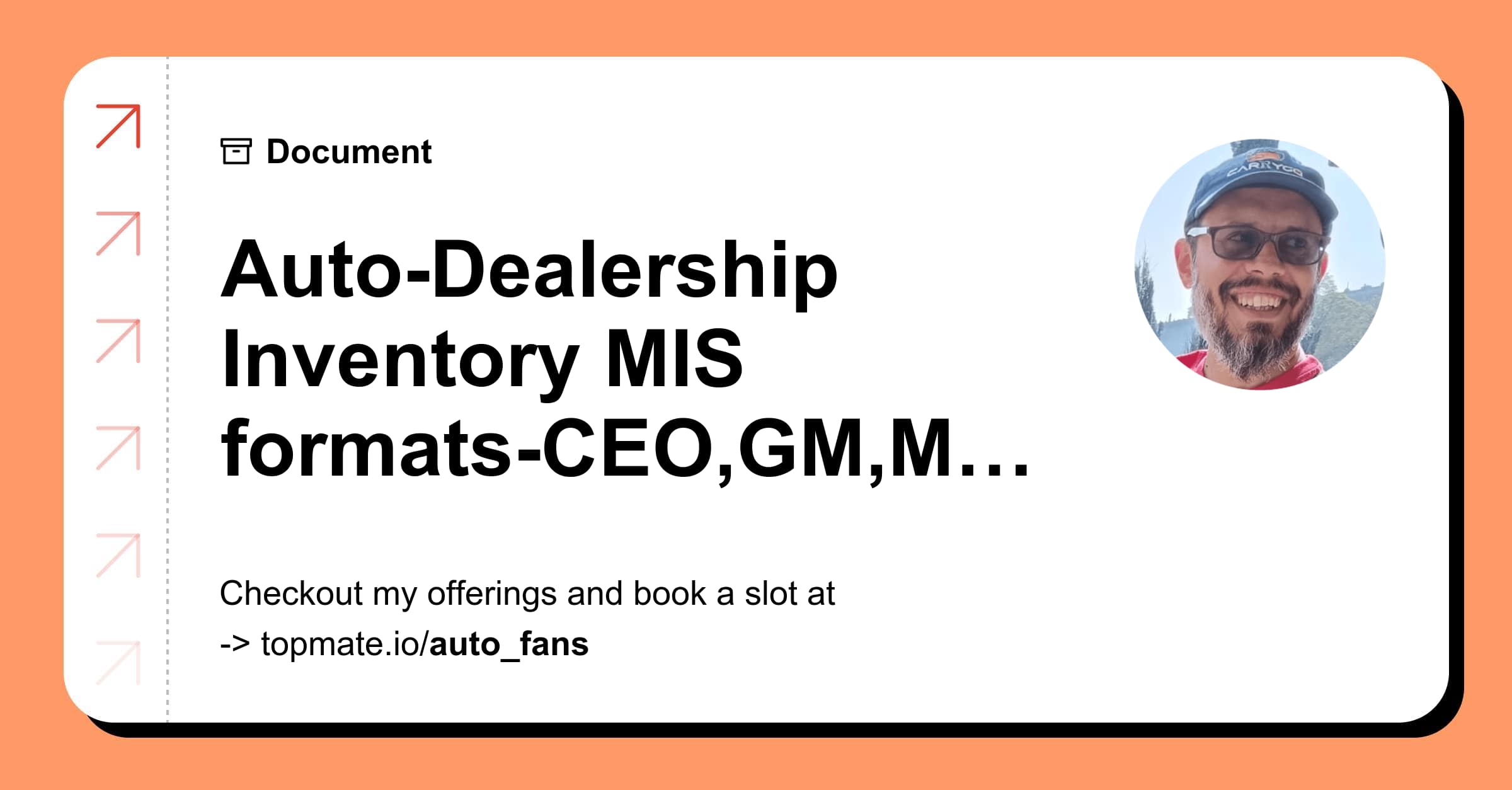 Auto-Dealership Inventory MIS formats-CEO,GM,Mngrs with A Rahman